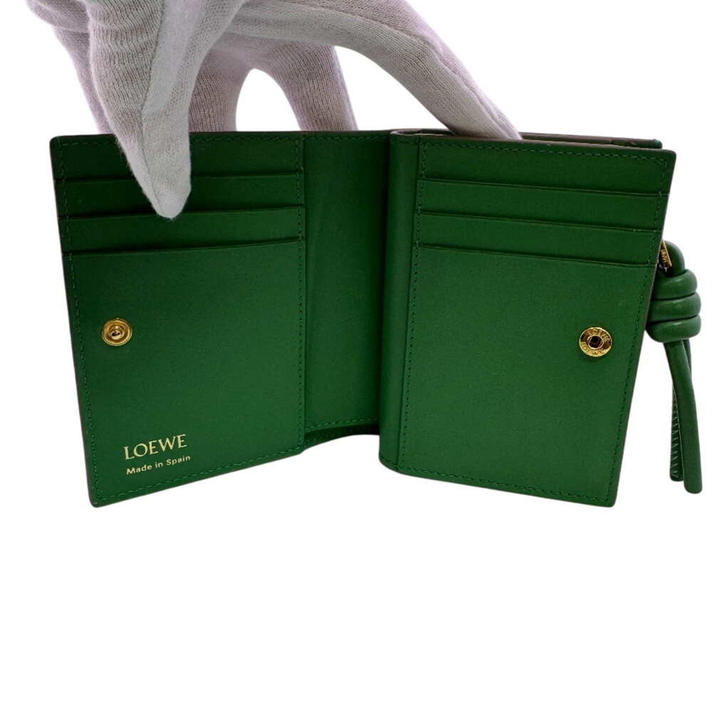 Loewe | Accessories | Loewe Knot Compact Zip Bifold Wallet Beige | Poshmark